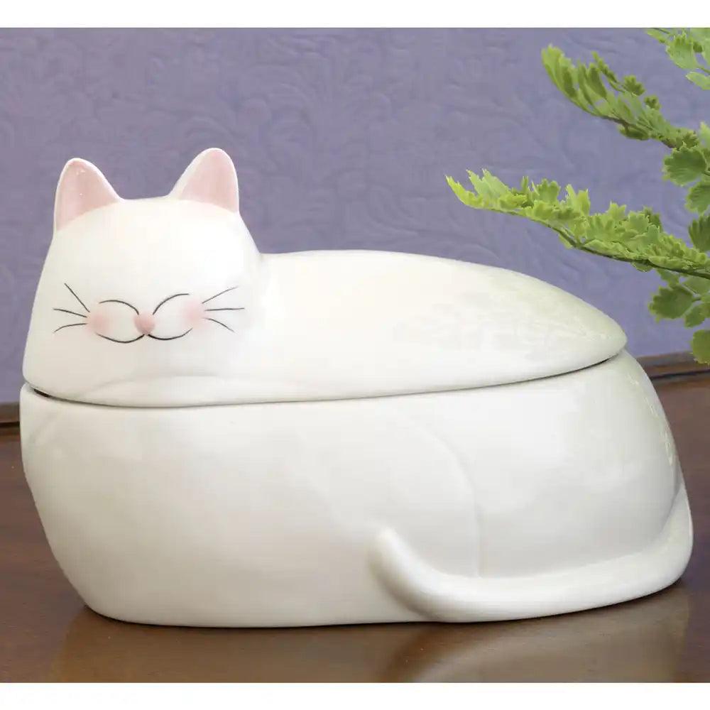 Ceramic Cat Box | Bits and Pieces