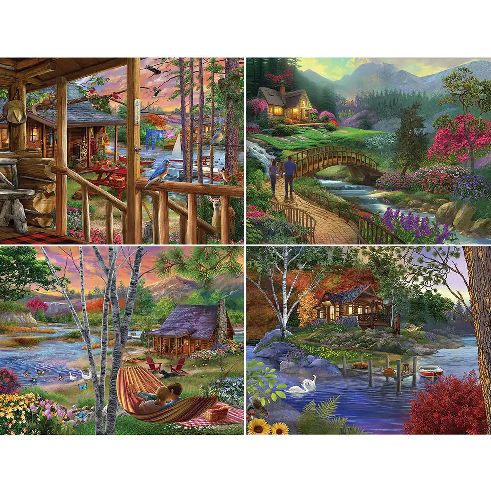 Set of 4: Chris Bigelow 1000 piece jigsaw puzzles – Bits and Pieces