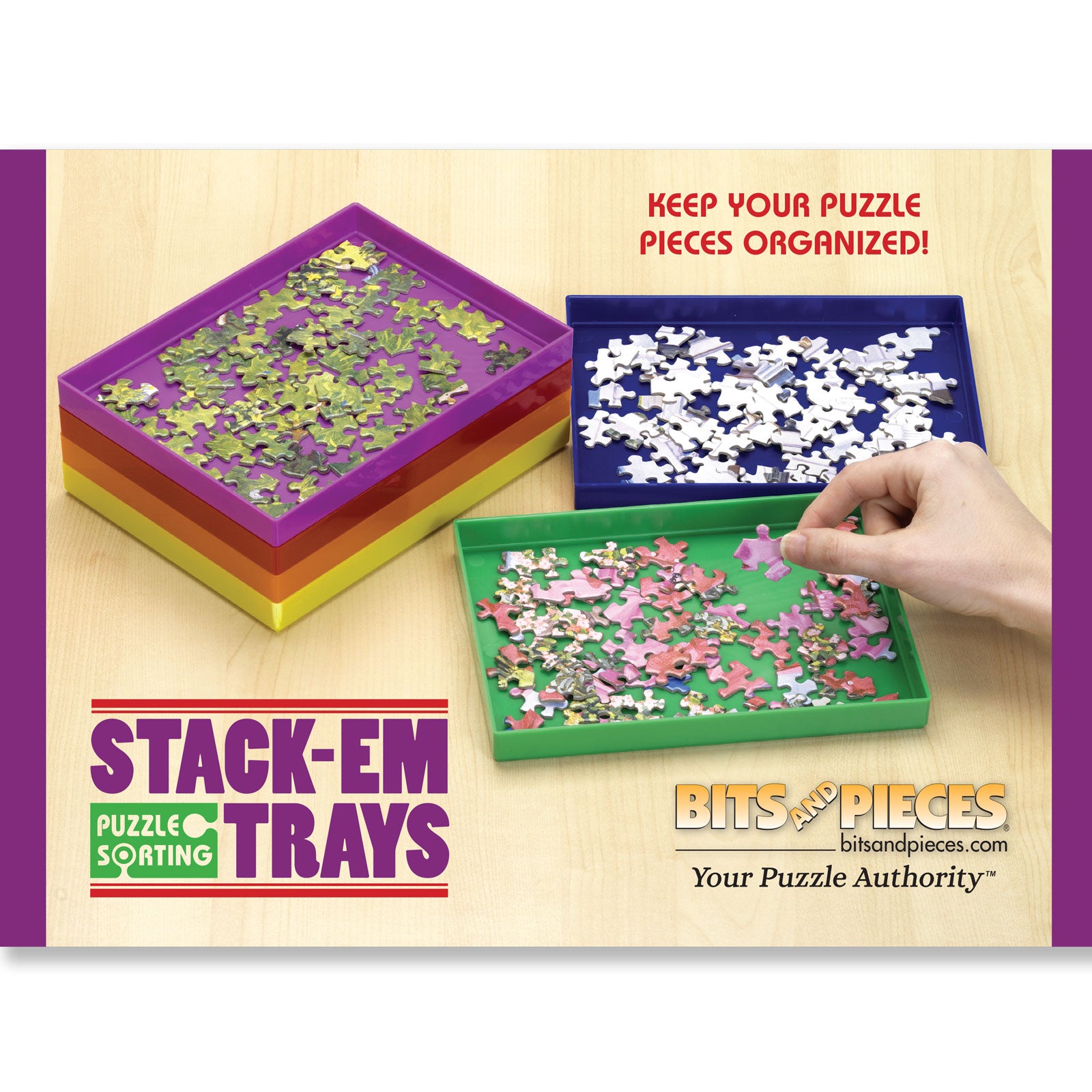 Stack-Em Jigsaw Puzzle Trays | Bits and Pieces