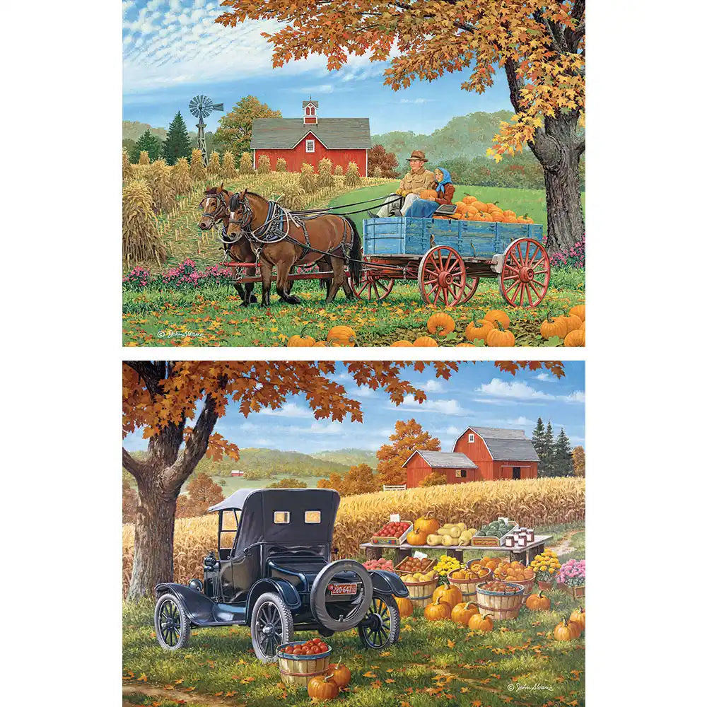 Set of 2: Prebox John Sloane autumn 500 Piece Jigsaw Puzzles | Bits and ...