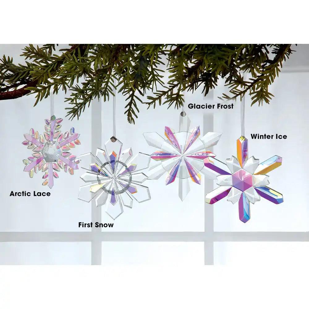 Faceted Crystal Snowflake Ornament - First Snow | Bits and Pieces