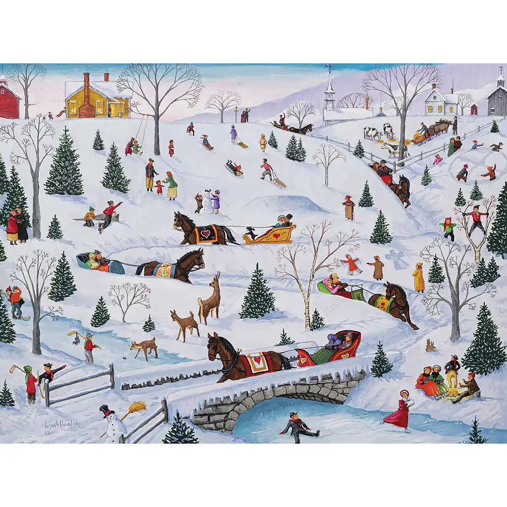 Springbok 500 Piece Christmas Puzzle Santa Gnome Sleigh Springbok 500 ...