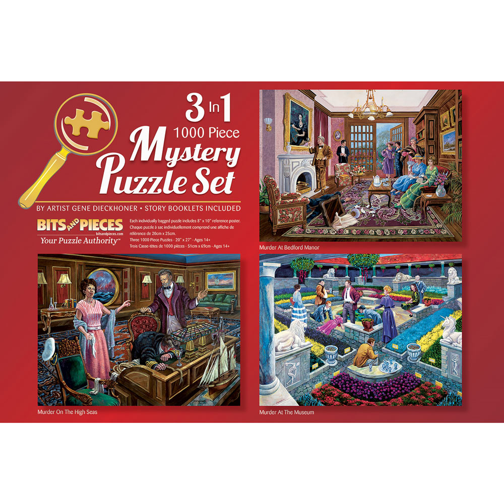 Murder Mystery 3-in-1 Multi-Pack Puzzle Set | Bits and Pieces
