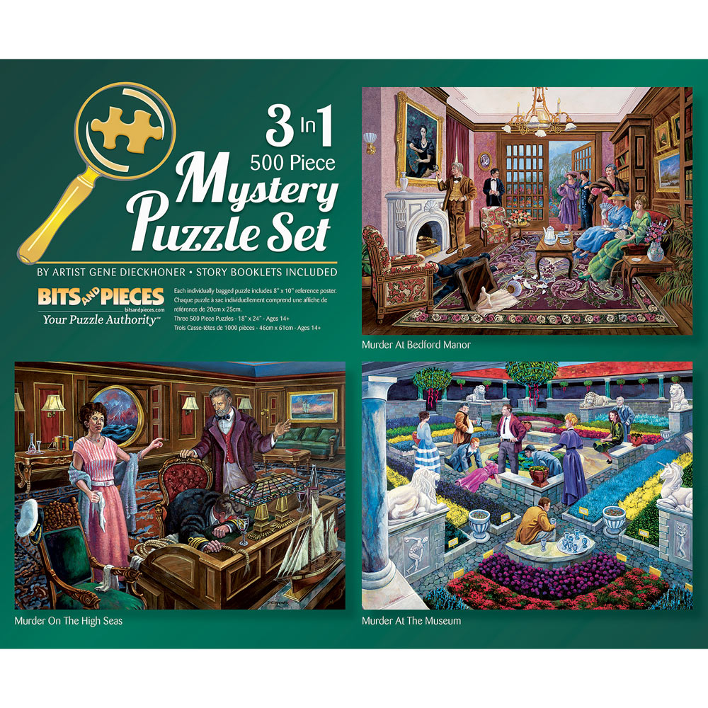 Murder Mystery 3-in-1 Multi-Pack Puzzle Set | Bits and Pieces