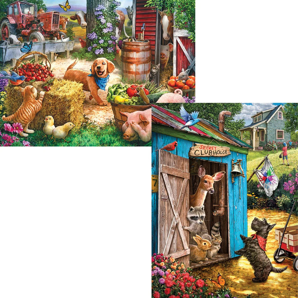Set of 2 : Larry Jones 500 Piece Jigsaw Puzzles | Bits and Pieces