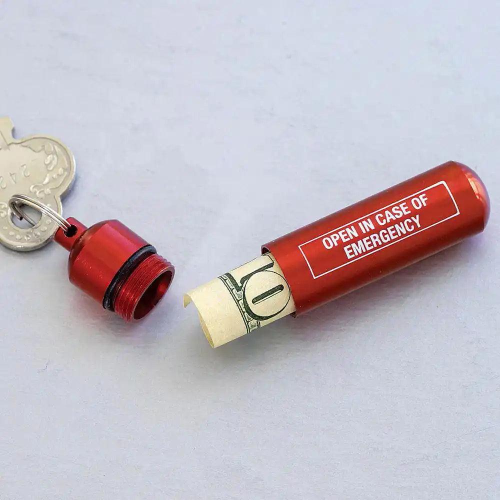Buy Emergency Keychain Money Capsule | Water resistant – Bits and Pieces