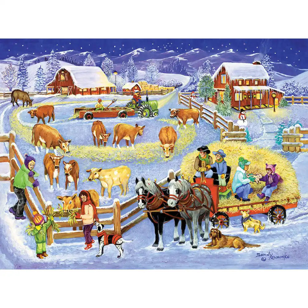 Winter Hayride 300 Large Piece Jigsaw Puzzle | Bits and Pieces
