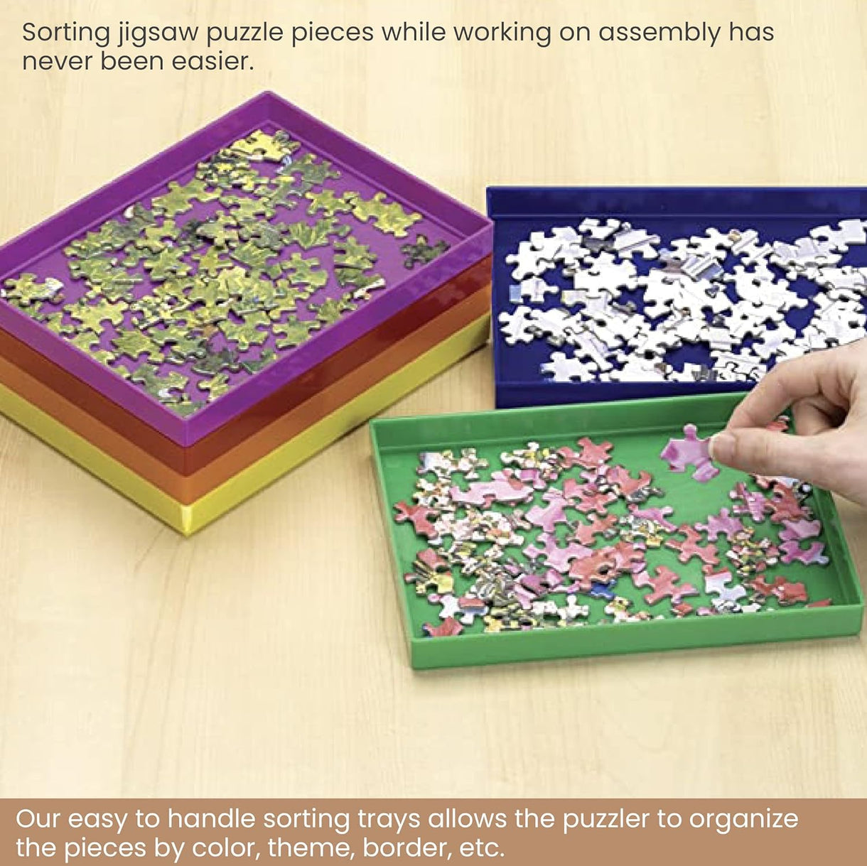 Stack-Em Jigsaw Puzzle Trays | Bits and Pieces